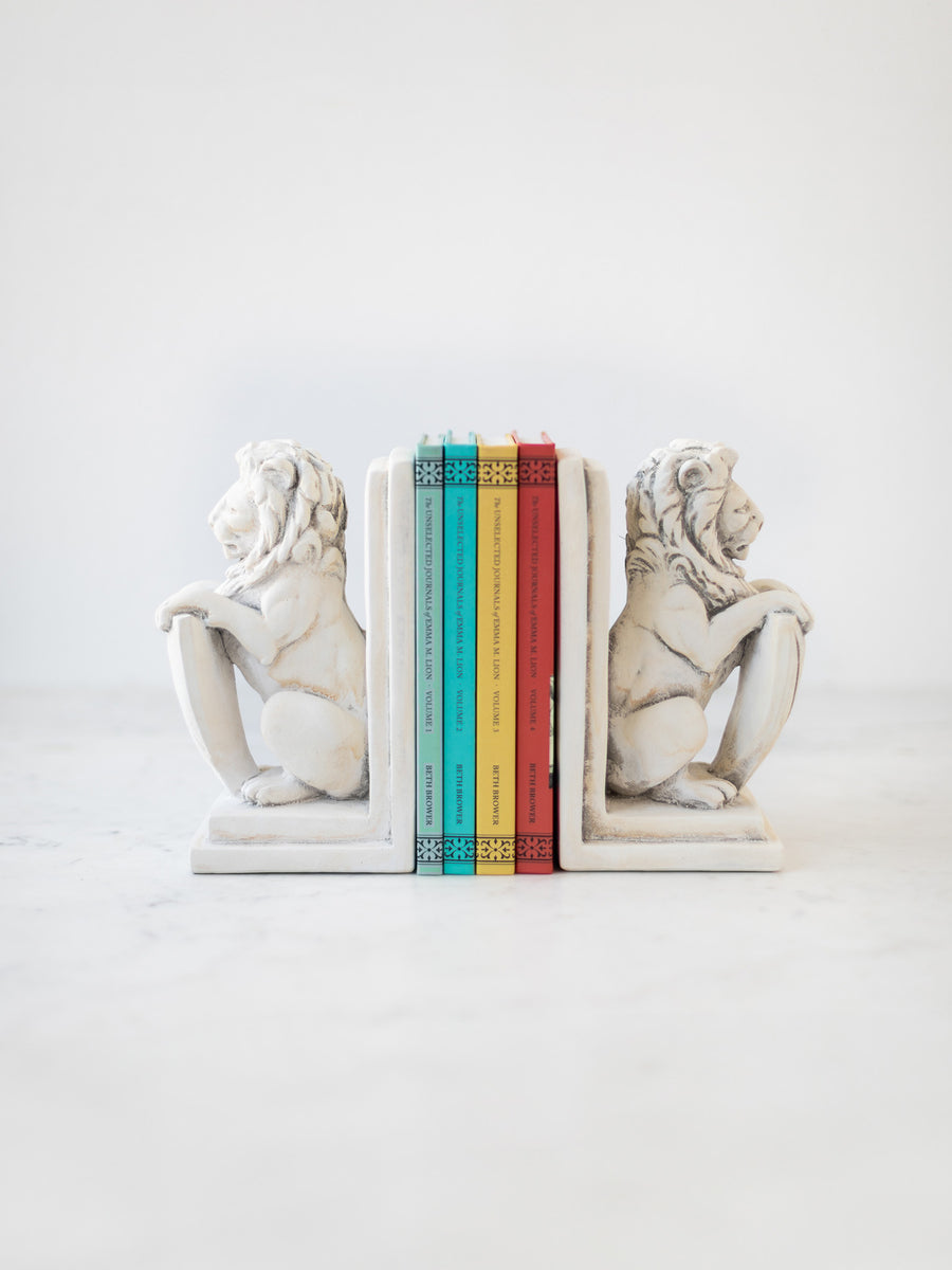 Lion Shield Bookends – Heirloom Art Co.