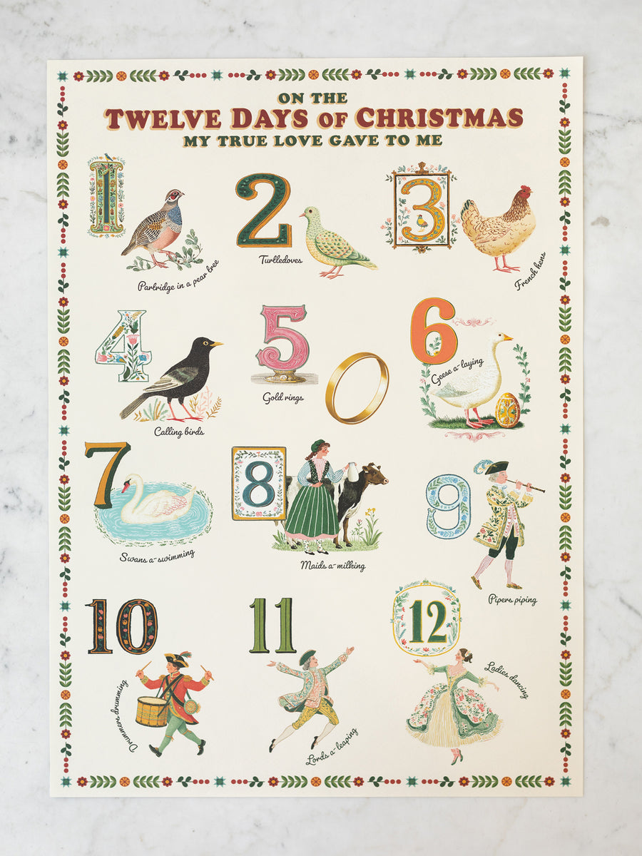 Twelve Days of Christmas Poster – Heirloom Art Co.