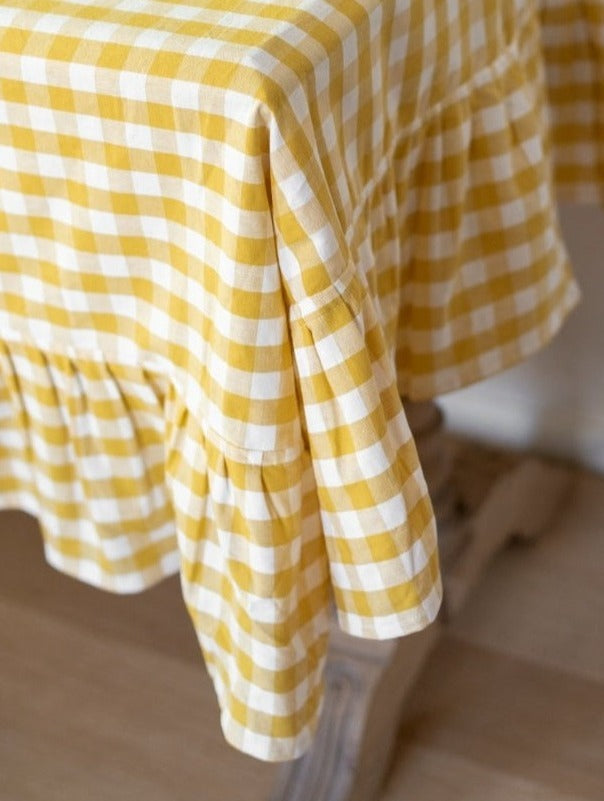 Yellow Ruffled Gingham Tablecloths – Heirloom Art Co.