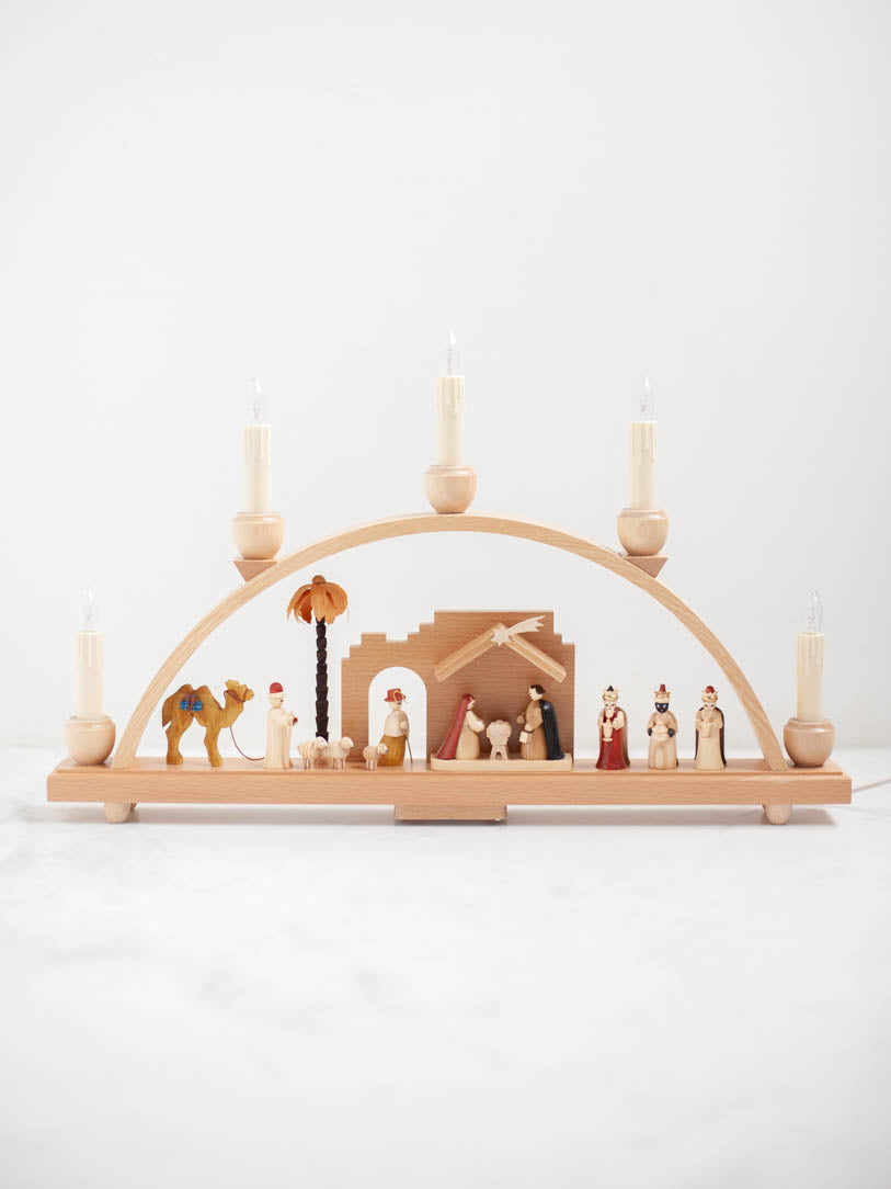 Arch Nativity with Electrical Candles – Heirloom Art Co.